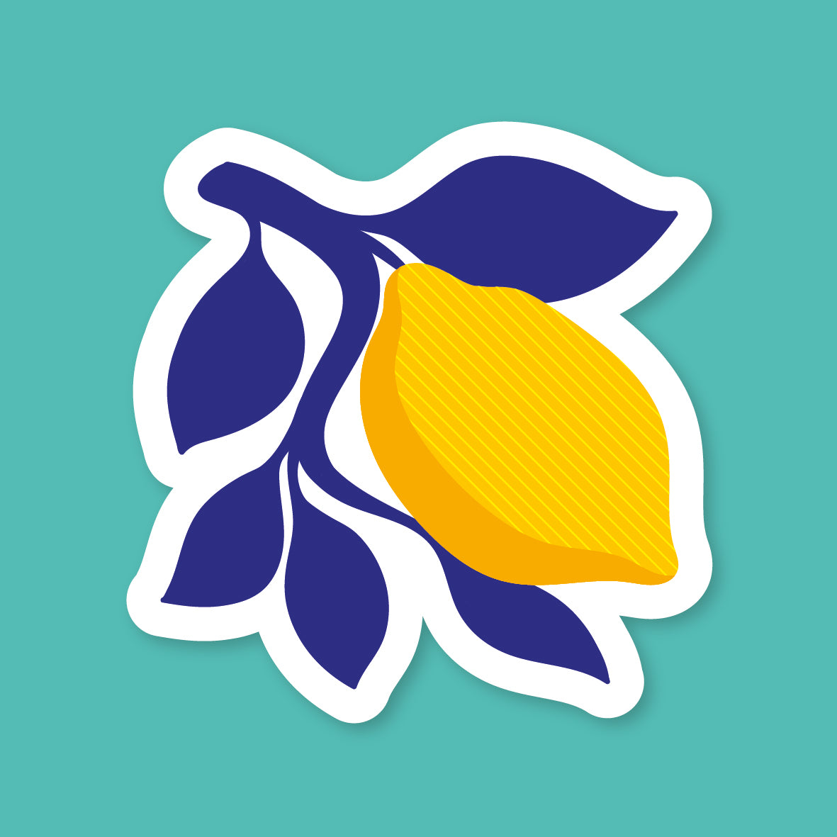 Sticker Citron Feuilles – Zoé Billard Illustrations